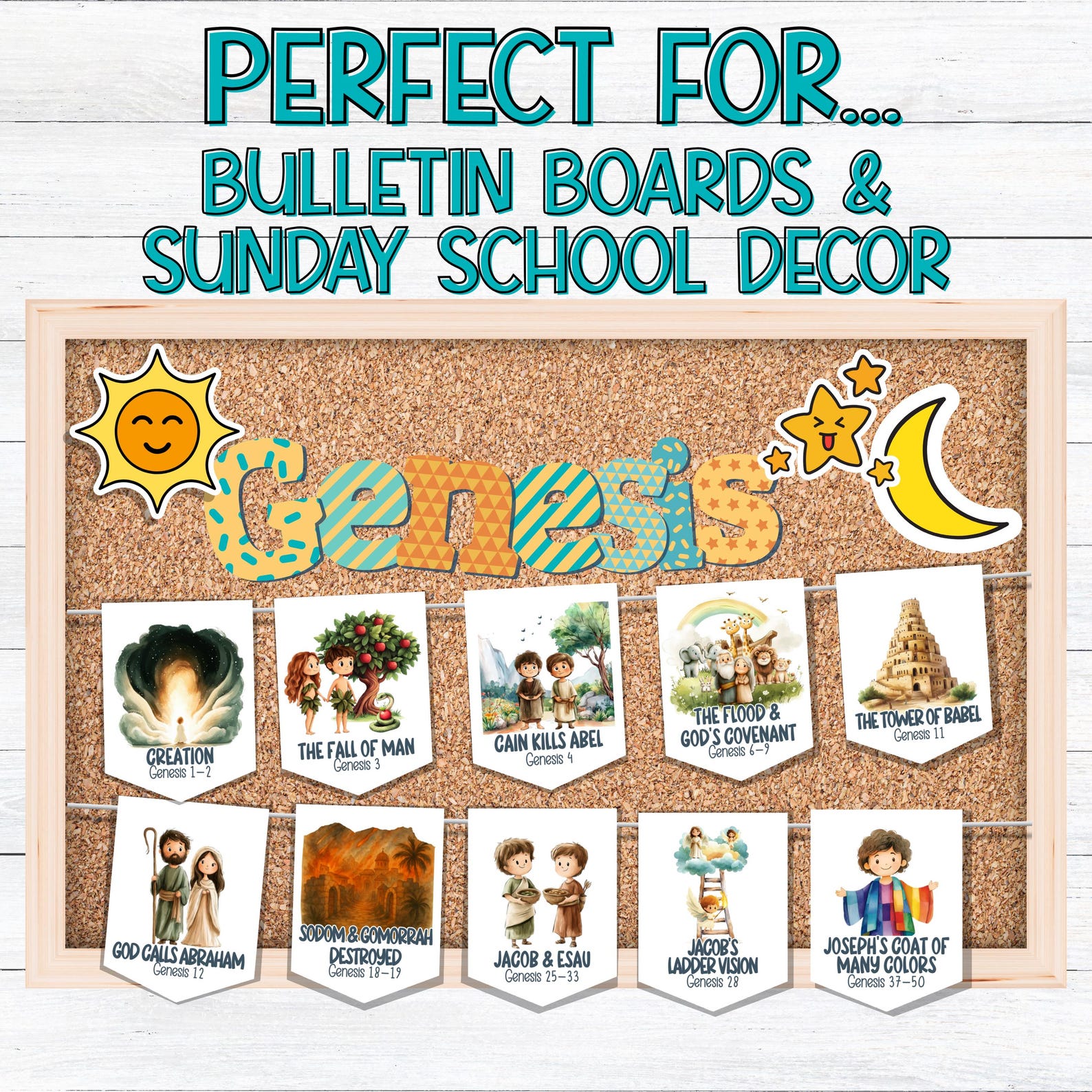 Bible Story Banner | Old Testament Timeline Printable | Children Church ...