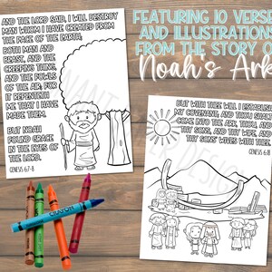 Noah's Ark Coloring Pages KJV | Genesis Bible Lesson | Scripture Study ...