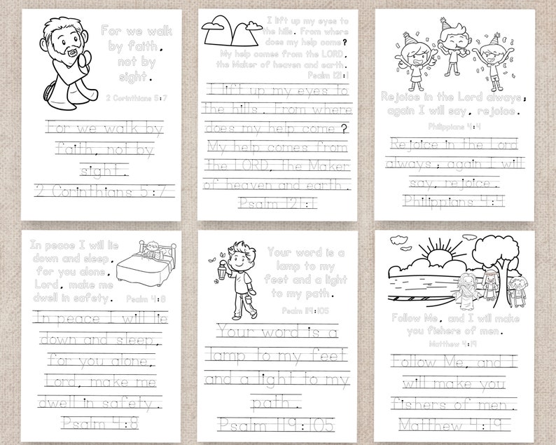 Calligraphy Bible Verse Coloring Pages | INSTANT DOWNLOAD | Bible Verse ...