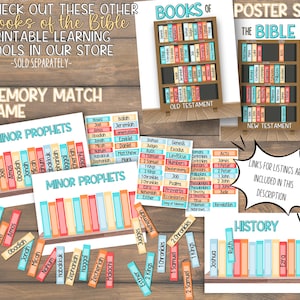 Learn Books of the Bible Printable Memory Flipbook | Sunday School ...