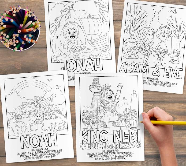 Bible Character Coloring Pages Old Testament | 38 Pages for Kids ...