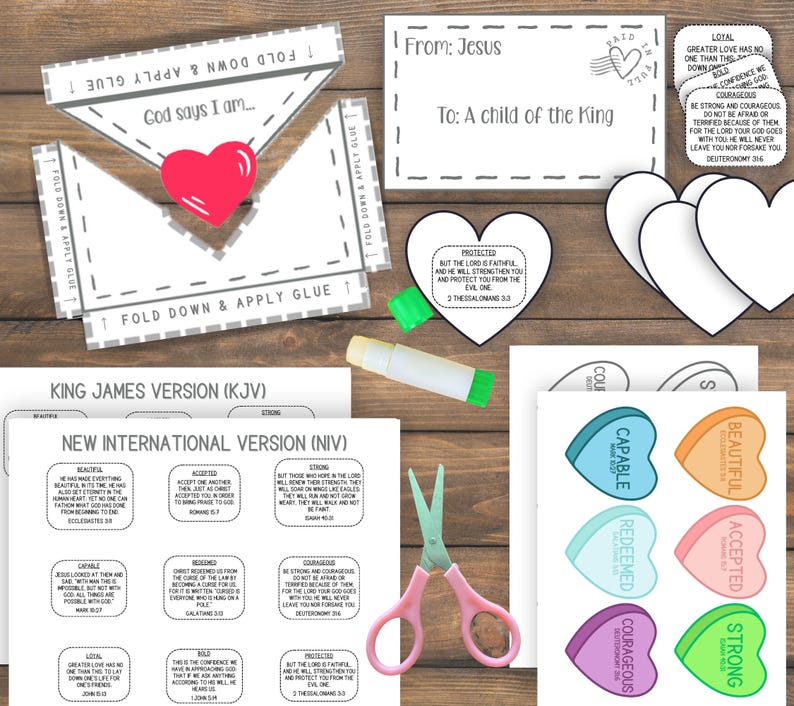 God's Love Activity Bible Story | Printable Valentine Craft | Sunday ...