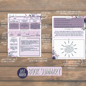 Bible Study Printables Beginners PURPLE | Binder Bundle | Scripture ...