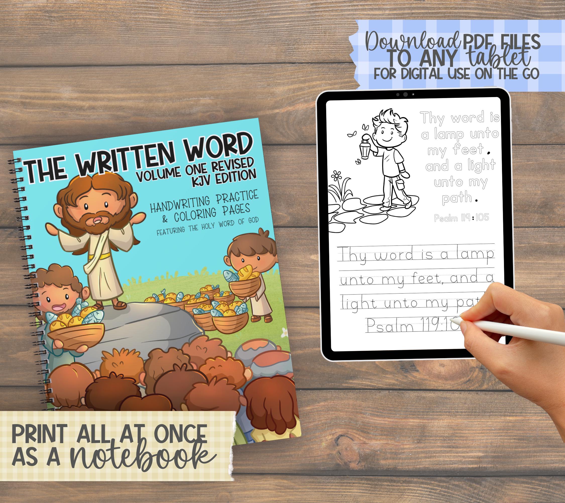 KJV Coloring Sheets Bible Memory Verse Cards Sunday School Kids ...