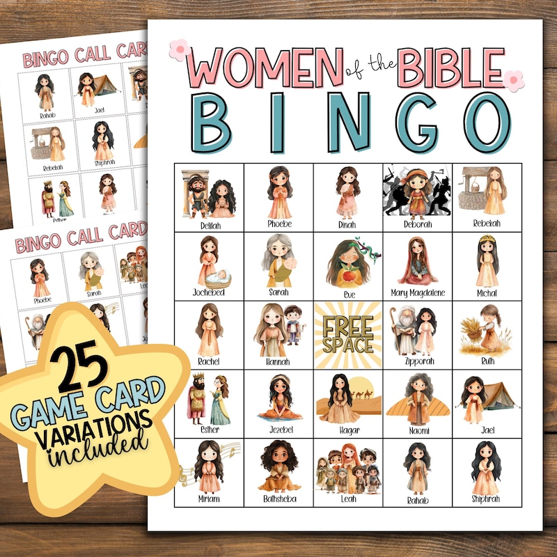 Bible Characters Game Card - Etsy