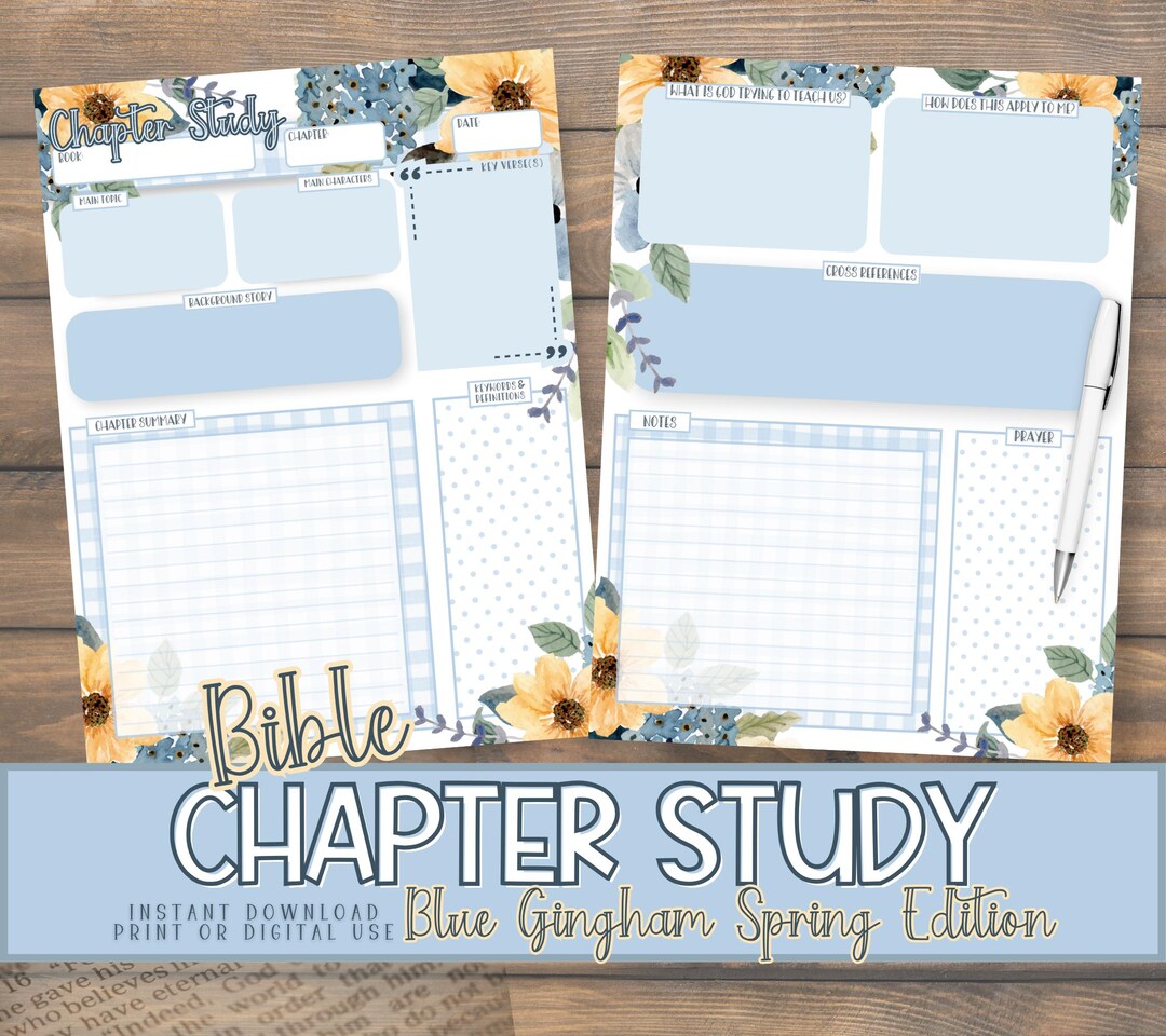 Bible Chapter Summary Template Worksheet | Beginner Bible Study Devotional | Scripture Mapping ...