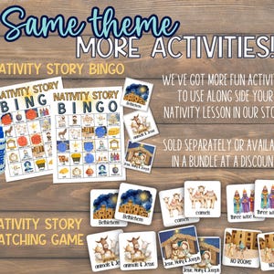 Nativity Printable Game Memory Match | Christmas Nativity Story Sunday ...