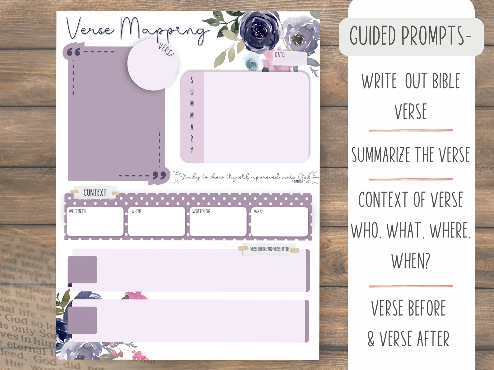 Bible Verse Mapping Printable PDF | INSTANT DOWNLOAD | Bible Study ...