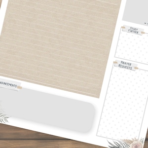 Sermon Notes for Happy Planner | Church Meeting Notes | Beginner Bible ...