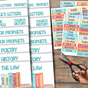 Books of the Bible Game Kids Memory Sorting Activity | Printable Church ...