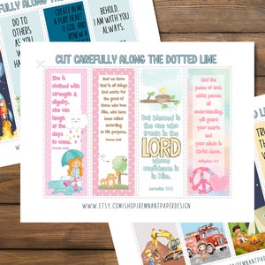 Printable Bible Verse Bookmarks for Kids | Boys & Girls Designs | Kids ...