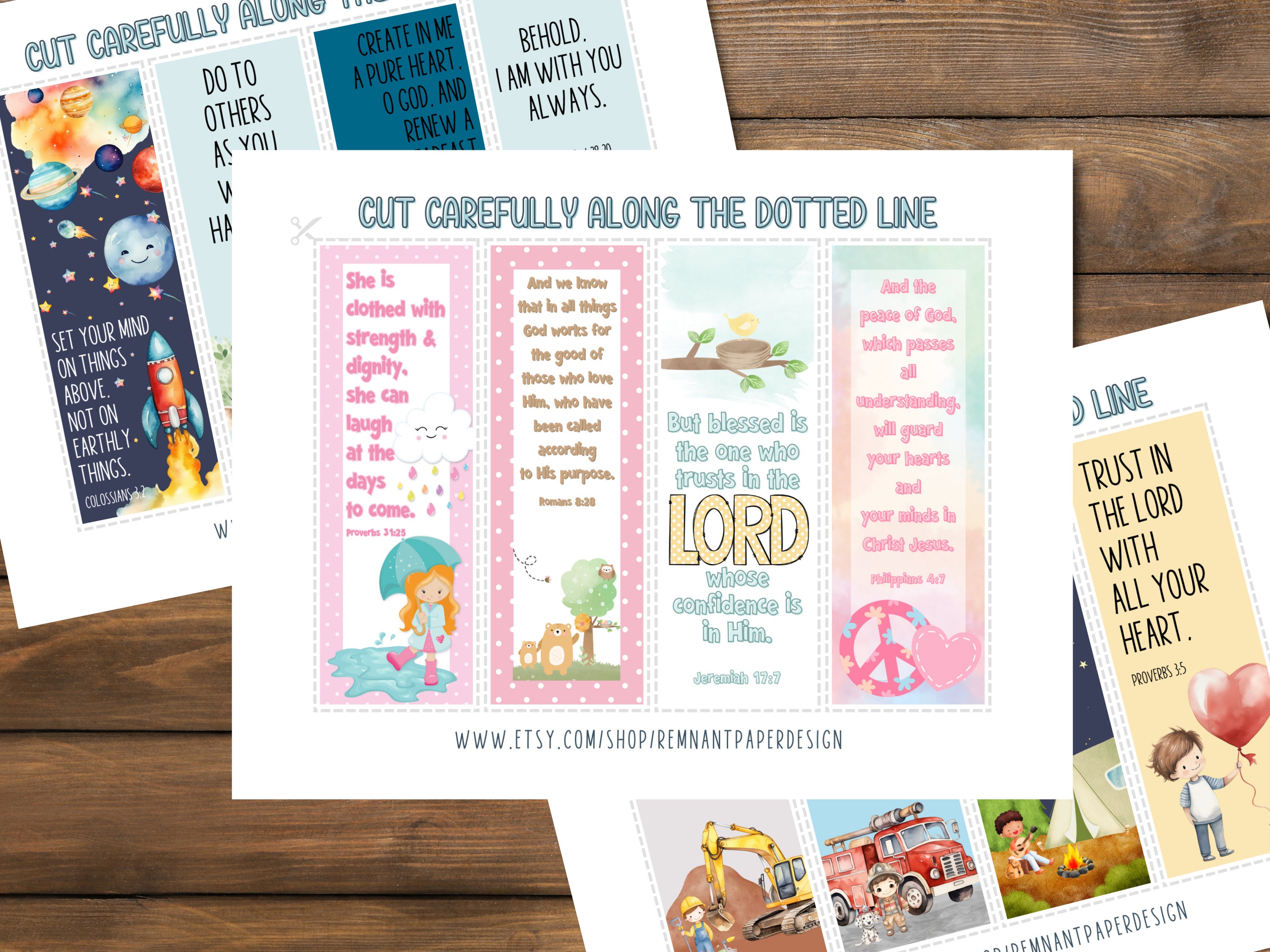 Printable Bible Verse Bookmarks for Kids Boys & Girls Designs Kids ...