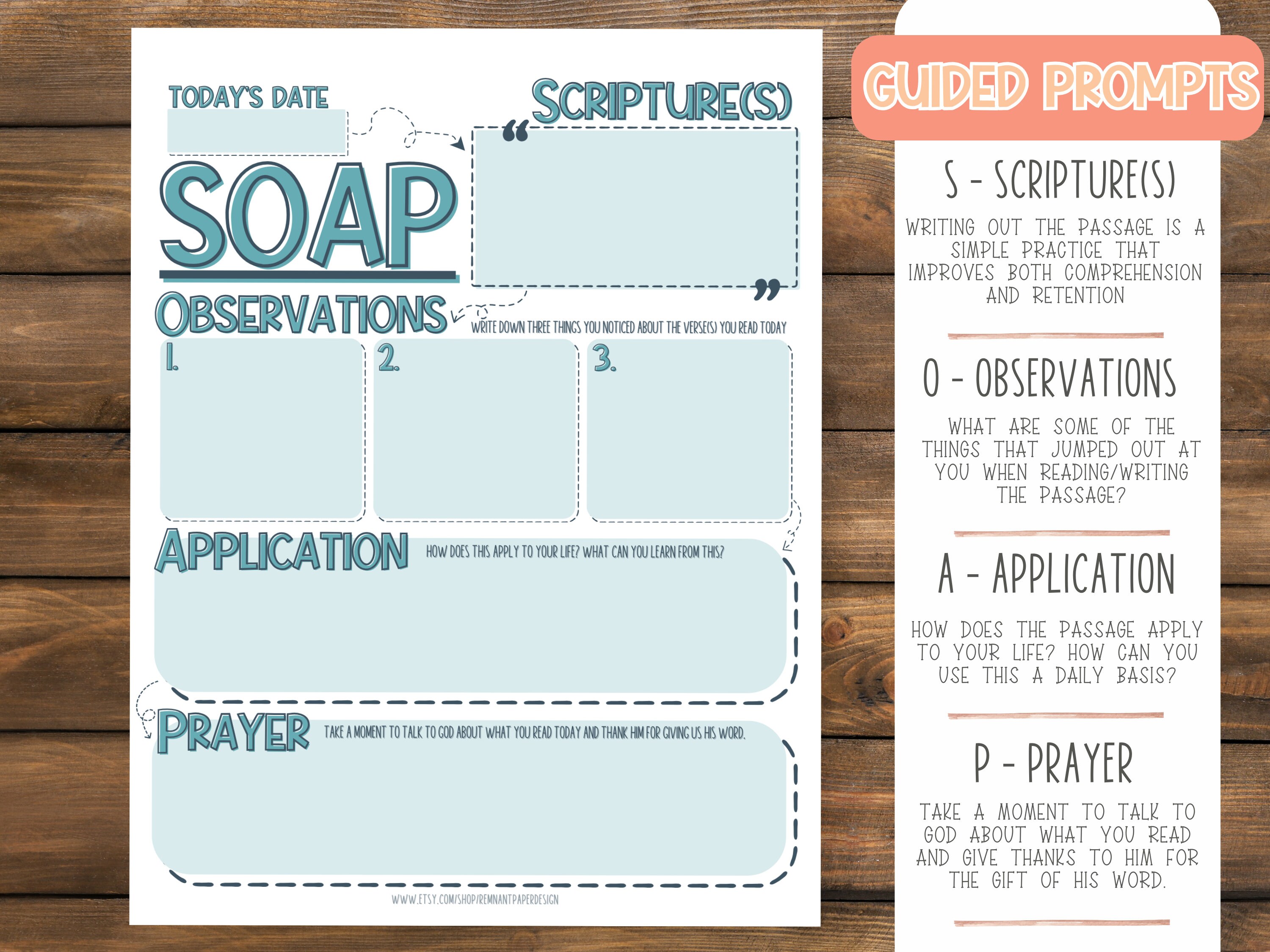 SOAP Bible Study Kids Worksheet | Church Printables for Children | Kids ...