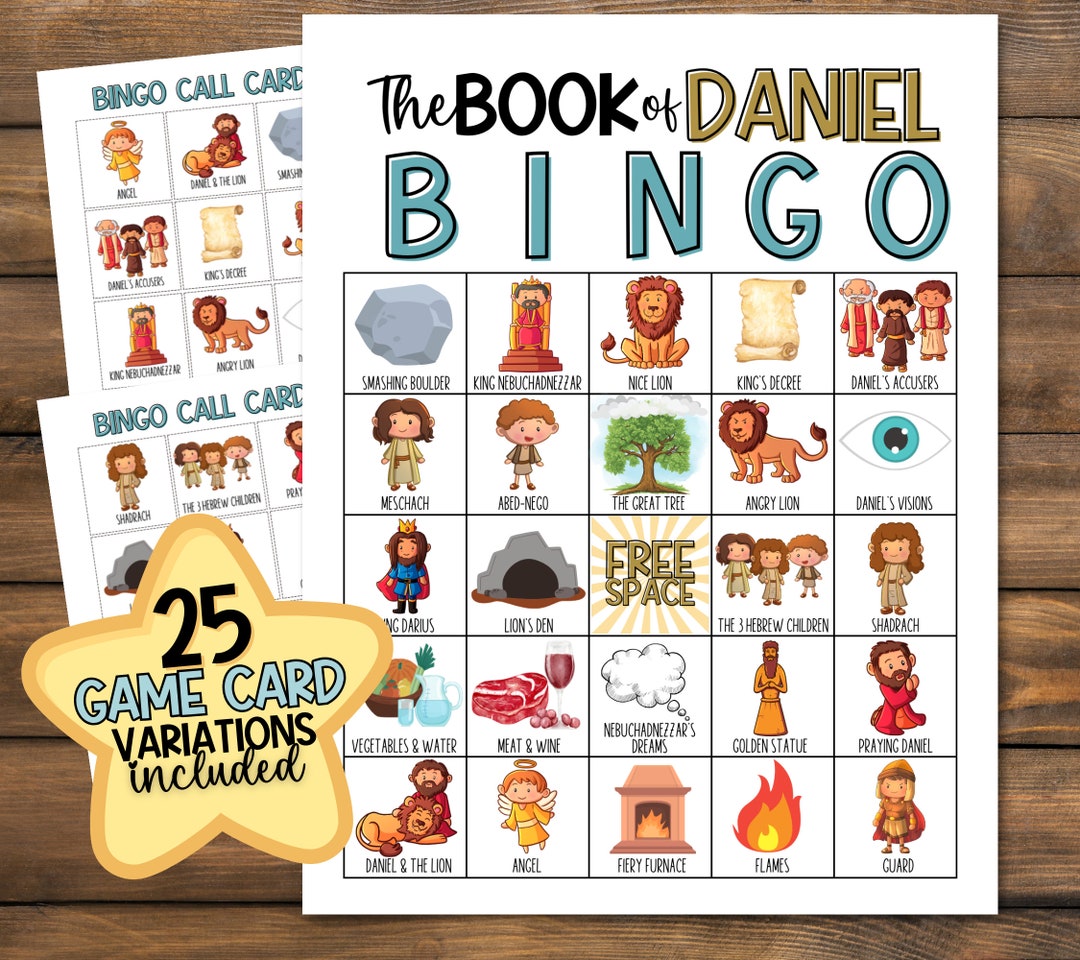 Sunday School Bingo the Book of Daniel | Sunday School Lesson Daniel ...