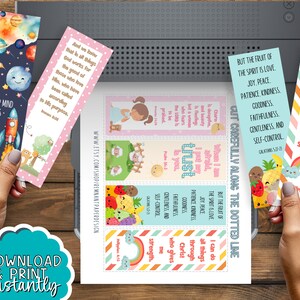 Printable Bible Verse Bookmarks for Kids | Boys & Girls Designs | Kids ...