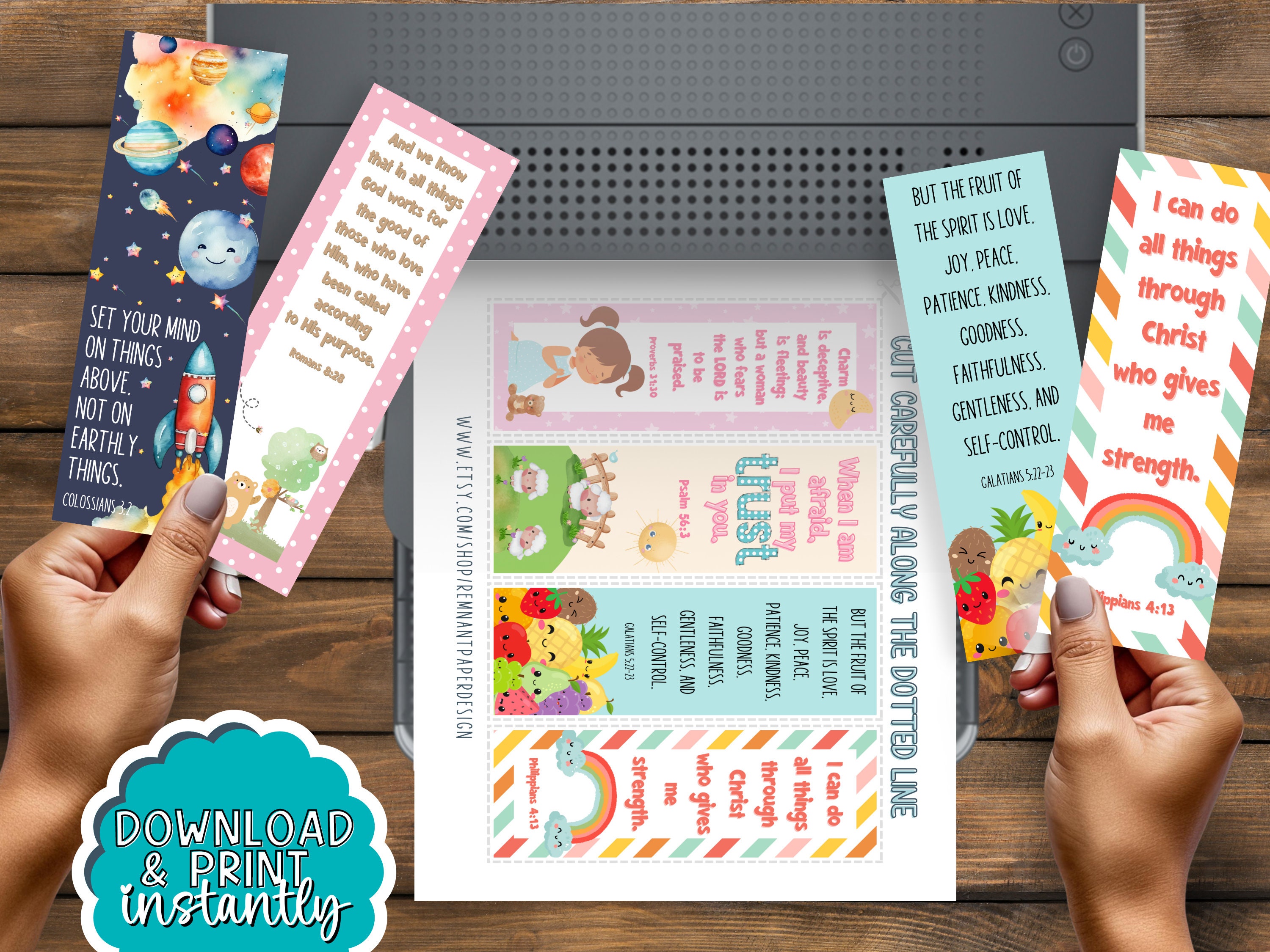 Printable Bible Verse Bookmarks for Kids Boys & Girls Designs Kids ...