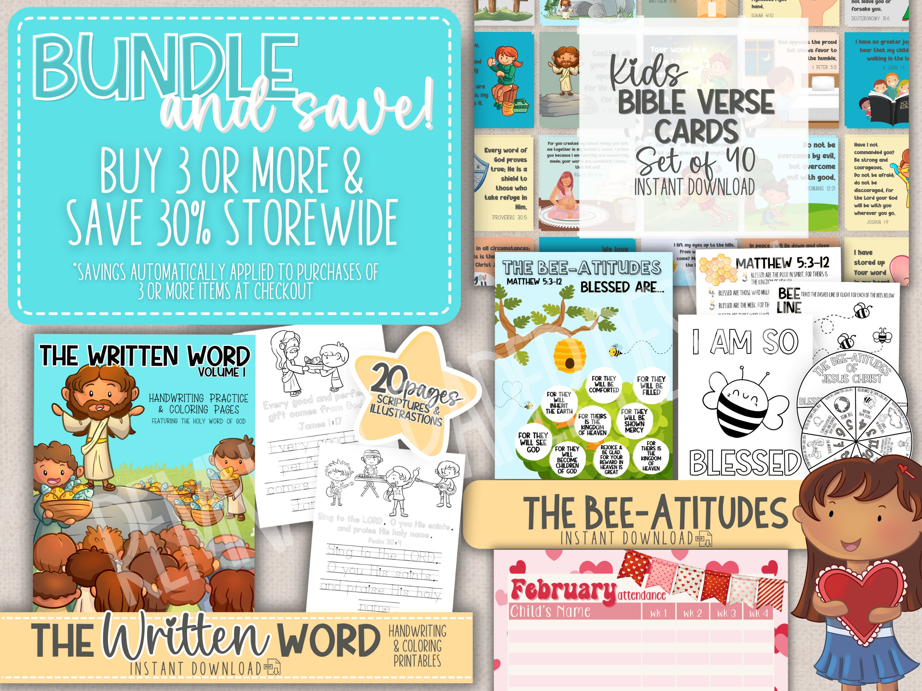 Bible Verse Coloring Bookmarks for Kids Set of 8 Instant Download Kids ...