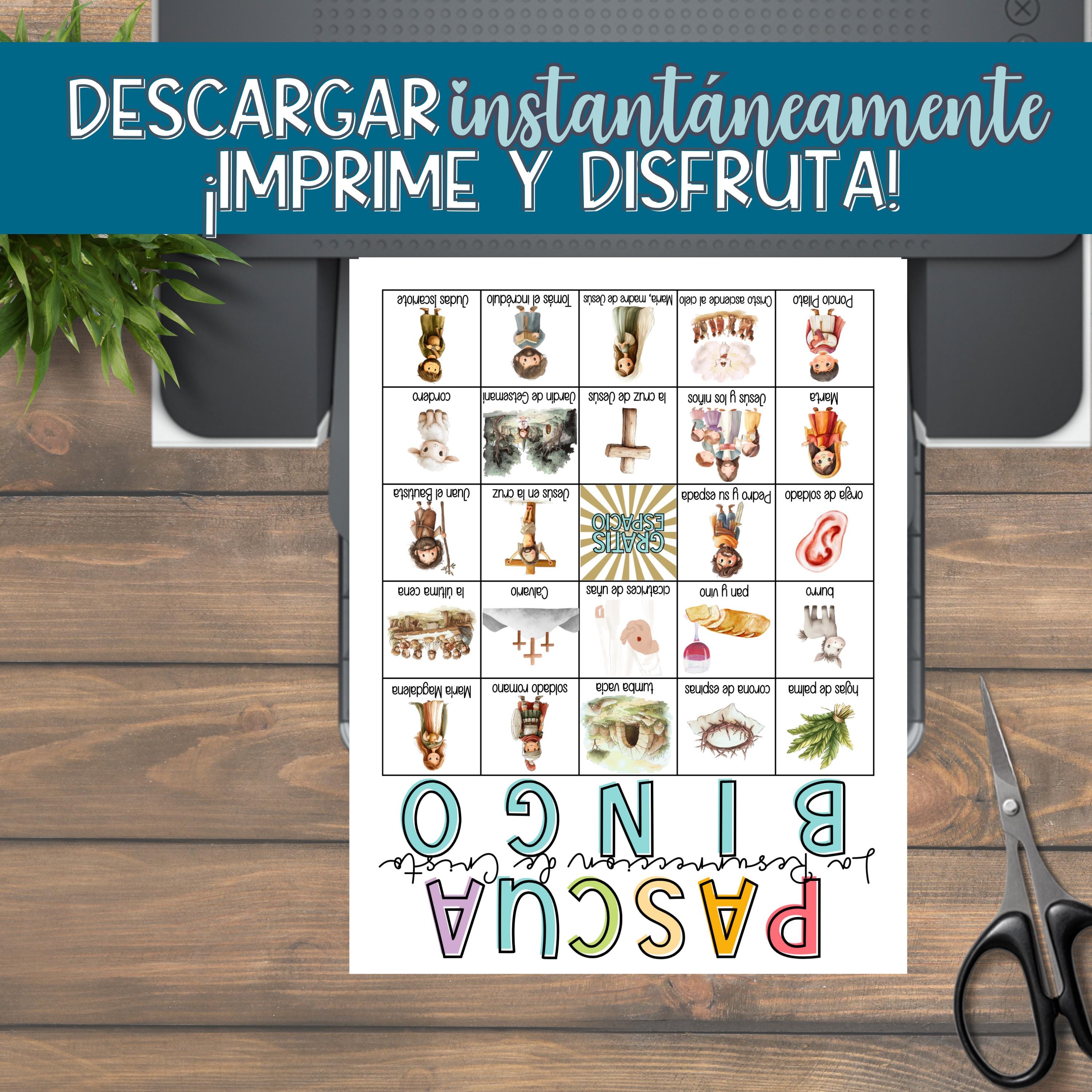Bingo De Pascua | Spanish Easter Bible Bingo | Resurrection of Christ ...