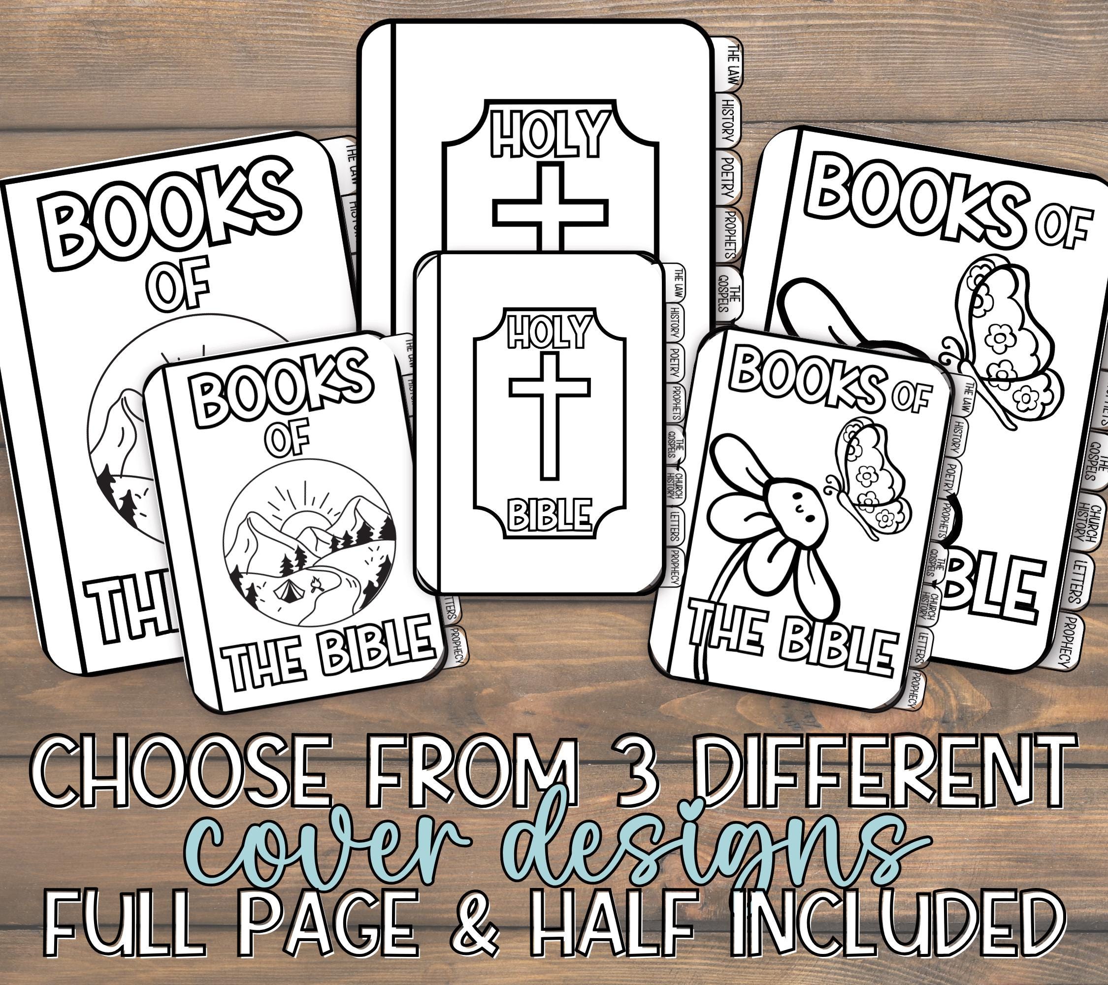 Books of the Bible Printable Coloring Memory Flipbook | Sunday School ...