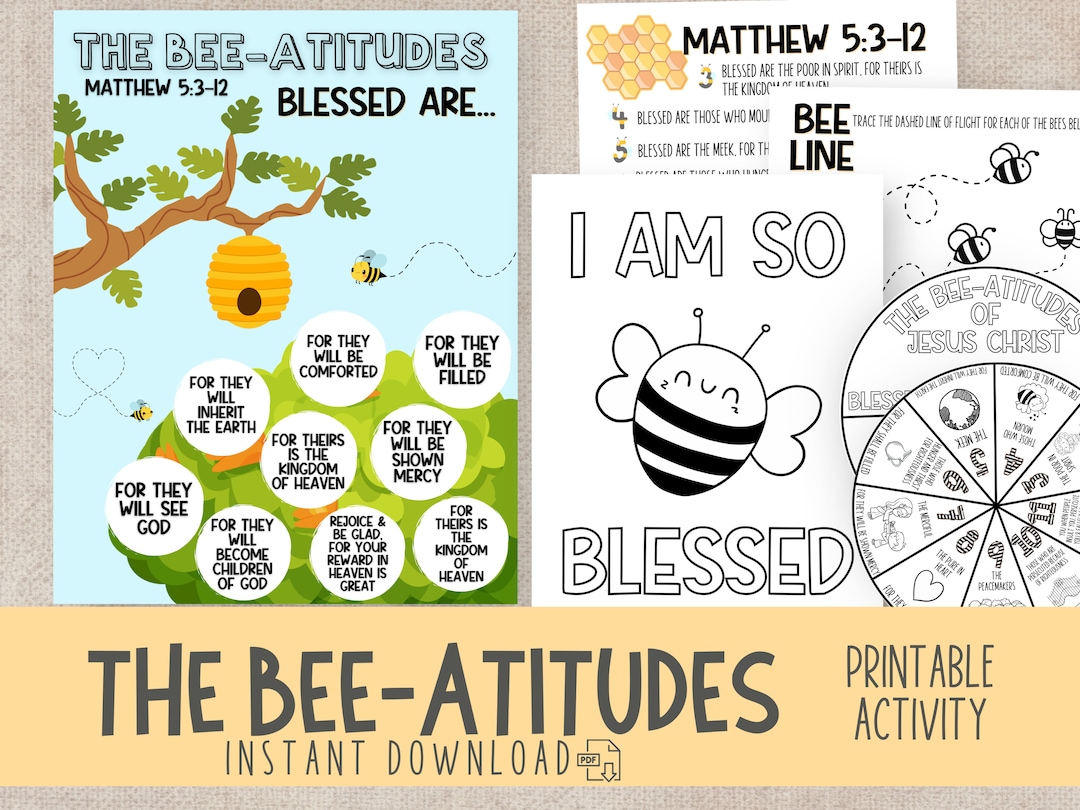 Beatitudes Bible Study Lesson for Kids INSTANT DOWNLOAD - Etsy
