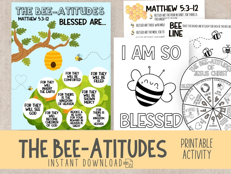 Beatitudes Bible Study Lesson for Kids INSTANT DOWNLOAD - Etsy