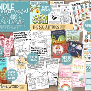 Bible Bingo for Youth | 7 Days of Creation Game | Sunday School ...