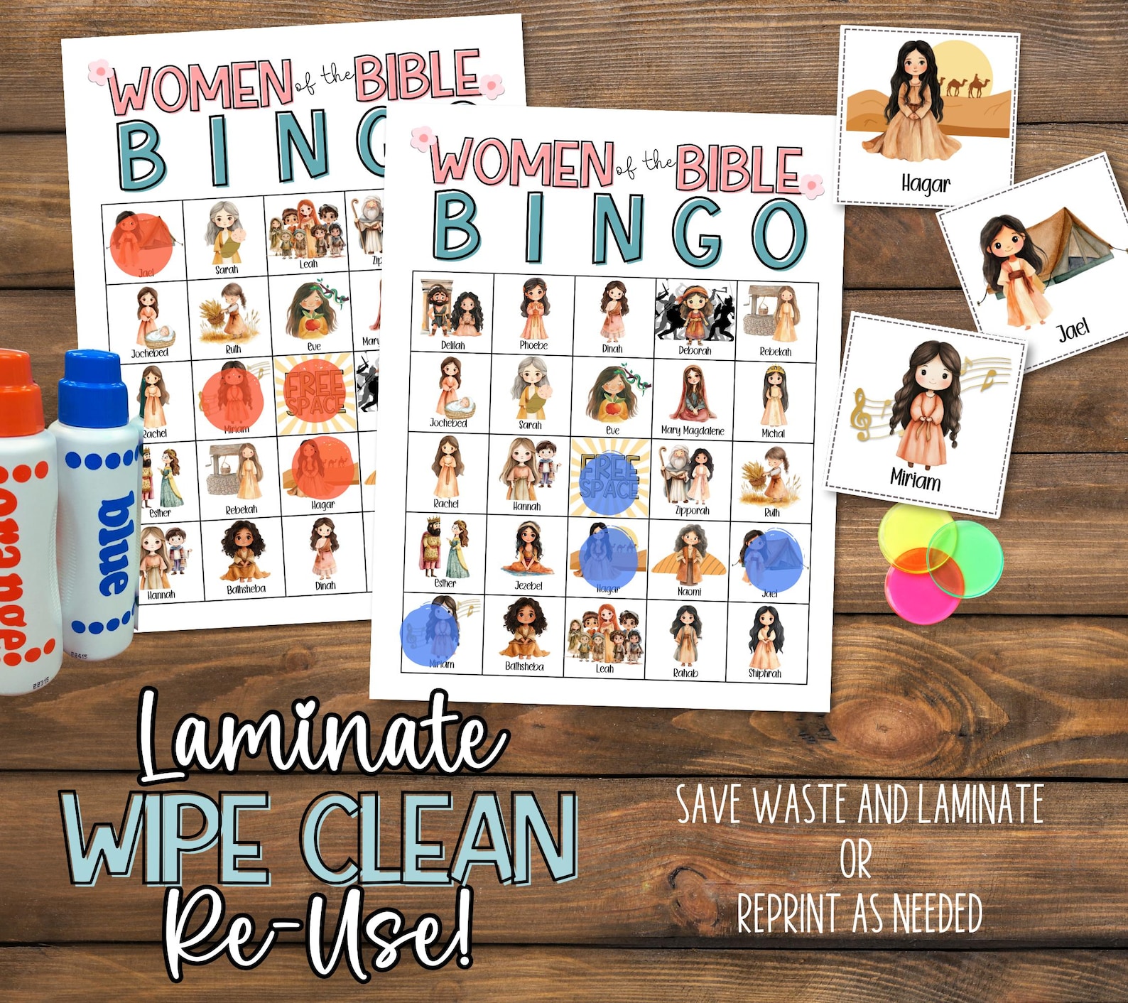Women of the Bible Bingo | Bible Character Bingo | Preschool Homeschool ...