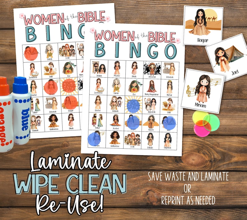 Women of the Bible Bingo | Bible Character Bingo | Preschool Homeschool ...
