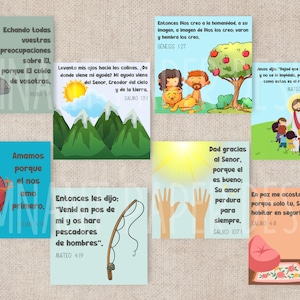 Kids Bible Verse SPANISH | Memory Verse Cards | Illustrated Scripture ...