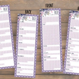 Printable Bible Tracker Bookmarks Purple | Chapter Checklist | Bible ...