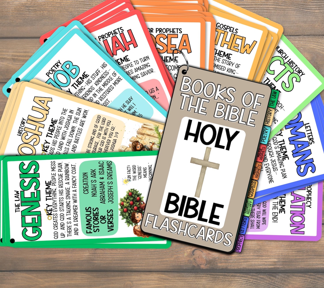 Books of the Bible Flash Cards | Interactive Learning for Kids ...