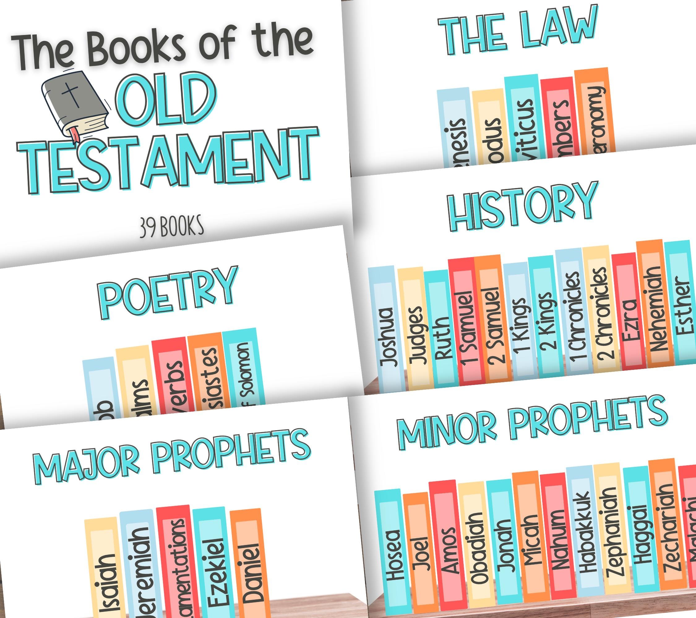 Books of the Bible Game Kids Memory Sorting Activity | Printable Church ...