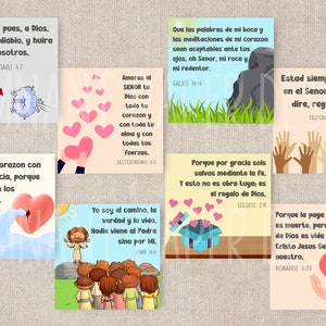 Kids Bible Verse SPANISH | Memory Verse Cards | Illustrated Scripture ...