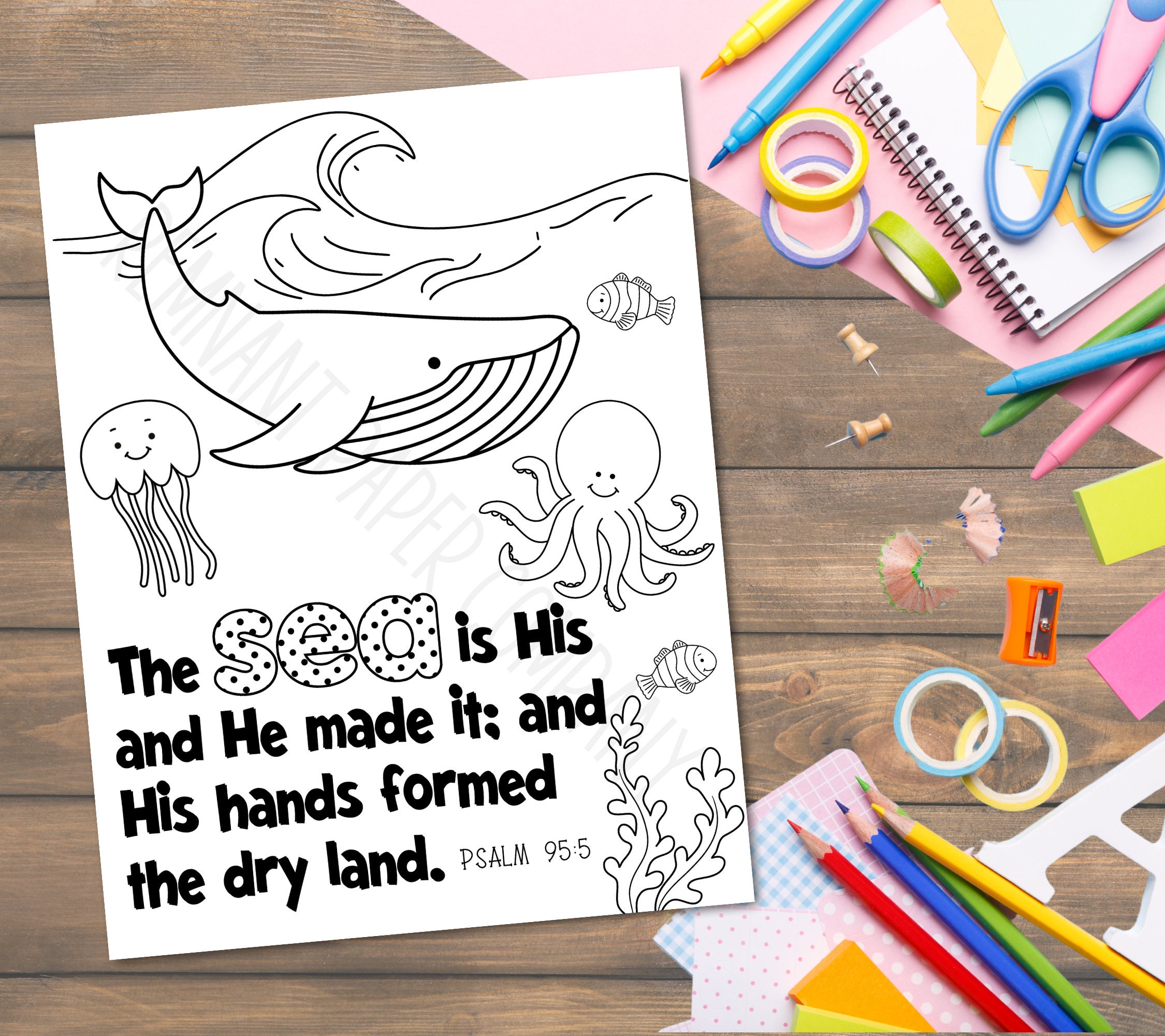 Christian Homeschool Bible Coloring Pages Book of Psalm Preschool ...