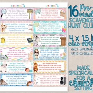 Easter Church Scavenger Hunt | Egg Hunt Clues | Resurrection Sunday ...
