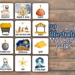 Nativity Printable Game Memory Match | Christmas Nativity Story Sunday ...