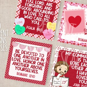Valentine Scripture Cards, the Love of God Bible Verses, Printable ...