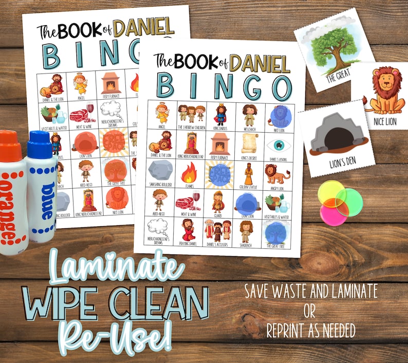 Sunday School Bingo the Book of Daniel | Sunday School Lesson Daniel ...