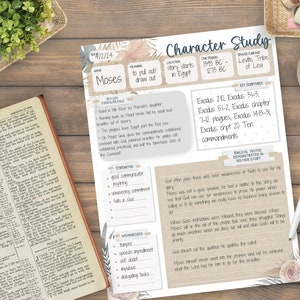 Bible Character Study Guide | Journal Worksheets for Women | Bible ...