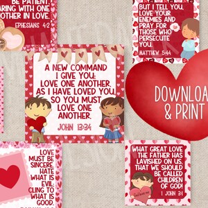 Valentine Scripture Cards, the Love of God Bible Verses, Printable ...