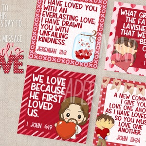 Valentine Scripture Cards, the Love of God Bible Verses, Printable ...