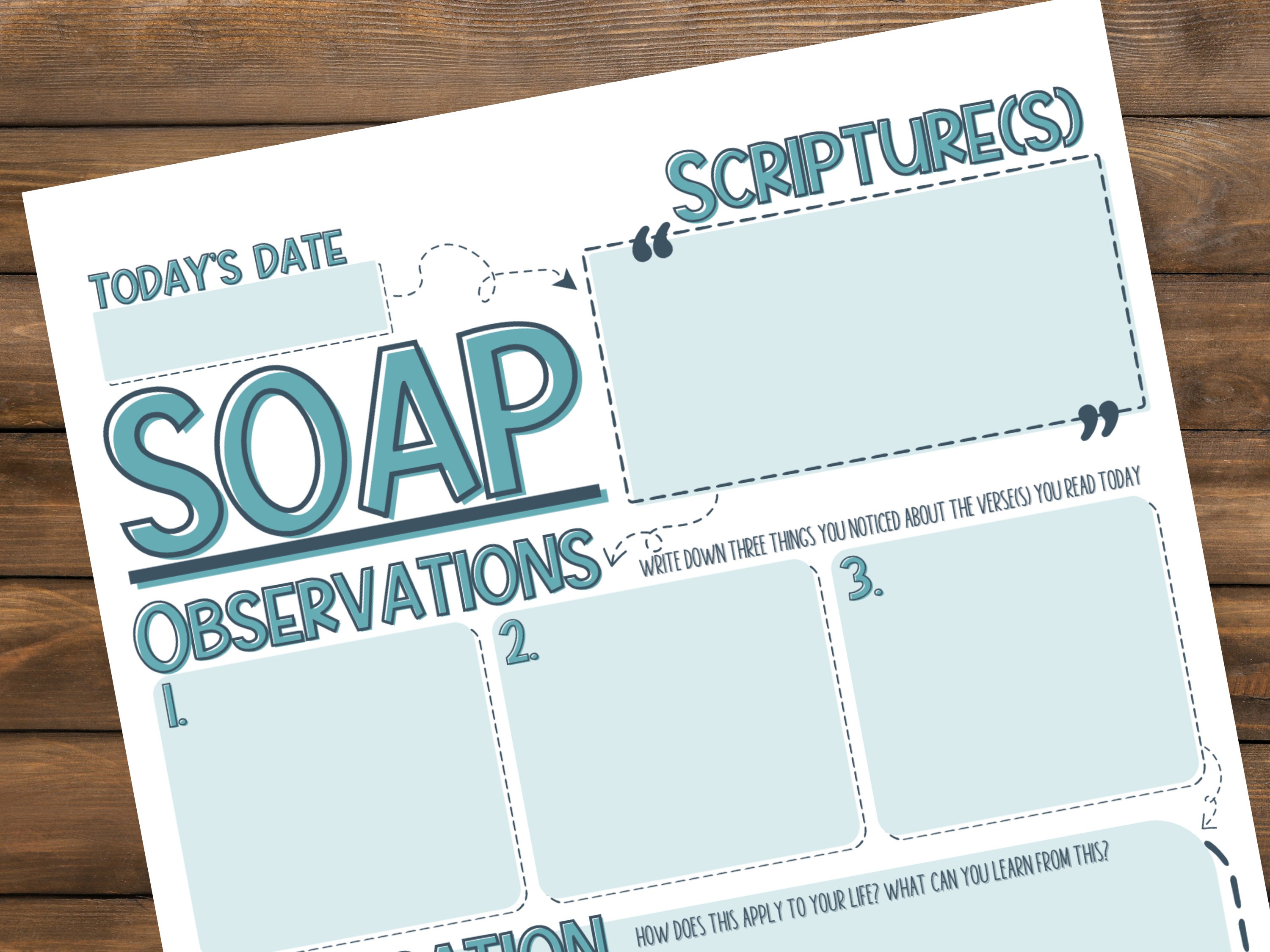 SOAP Bible Study Kids Worksheet | Church Printables for Children | Kids ...