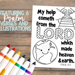 Christian Homeschool Bible Coloring Pages | Book of Psalm | Preschool ...