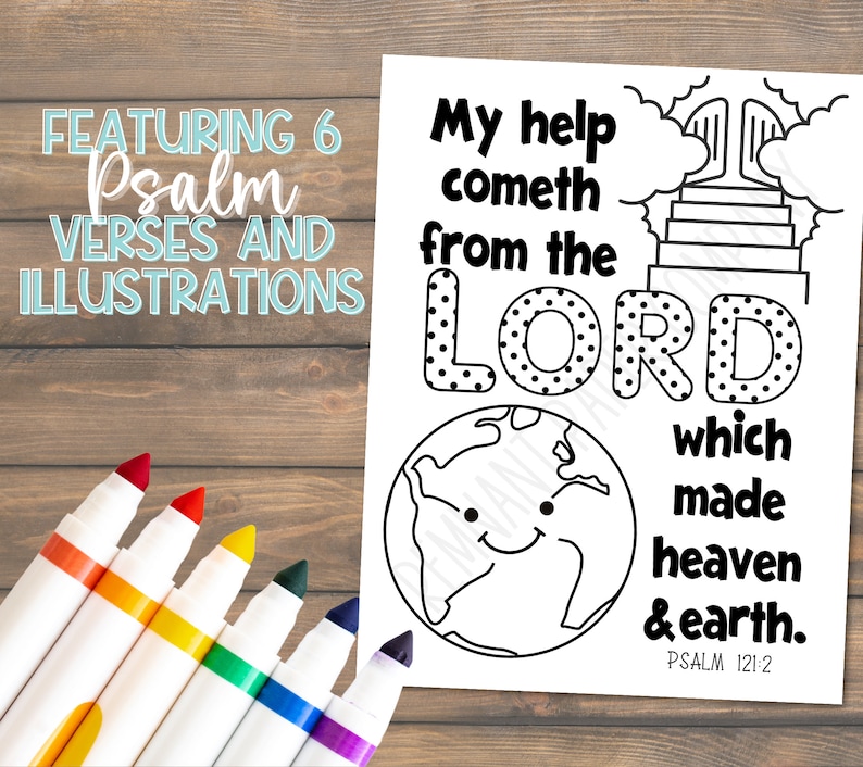 Christian Homeschool Bible Coloring Pages Book of Psalm Preschool ...