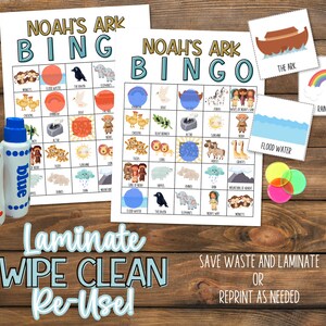 Kid's Bible Bingo Noah's Ark | Biblical Homeschool | Printable Bible ...