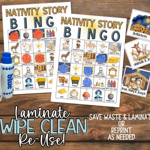 Christmas Bingo Cards With Nativity | Nativity Bingo Game | Bible ...