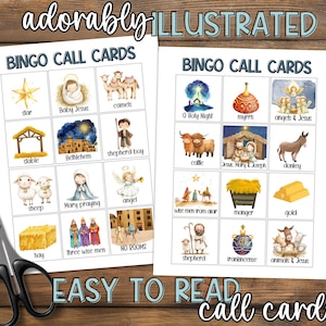 Christmas Bingo Cards With Nativity | Nativity Bingo Game | Bible ...
