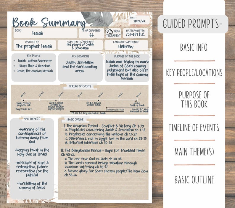 Books of the Bible Summary Printable | Beginner Bible Study | Scripture ...