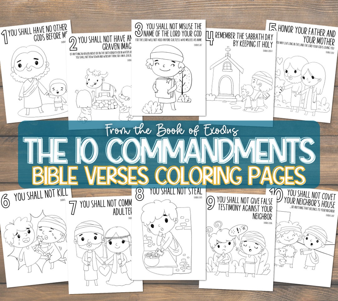 10 Commandments Preschool Coloring Pages | Sunday School Activity ...