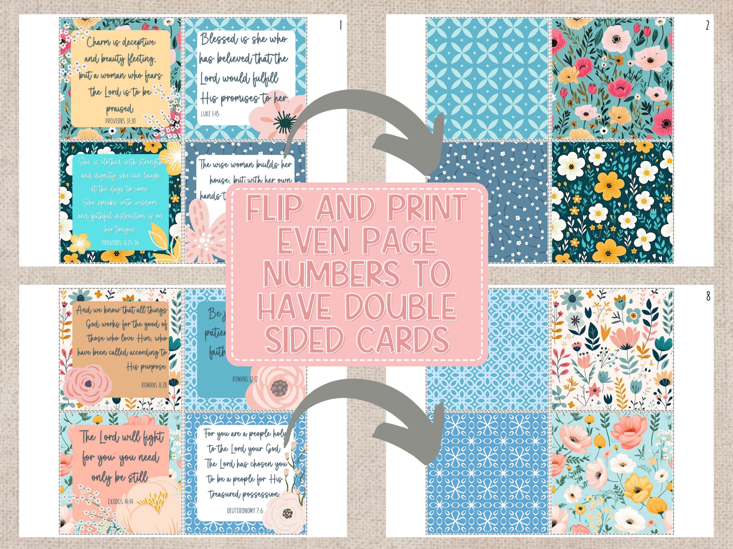 Bible Verse Memory Cards for Women Encouraging Scripture Study Gift for ...